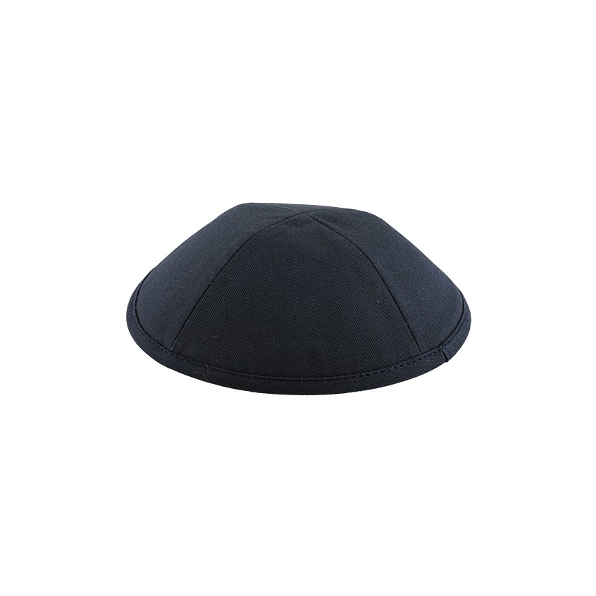 acheter une kippa coton bleue marine 4 parties haute qualité