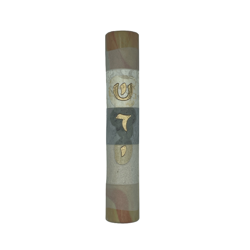 acheter un boitier mezouza design pierre de Jérusalem parchemin 12cm