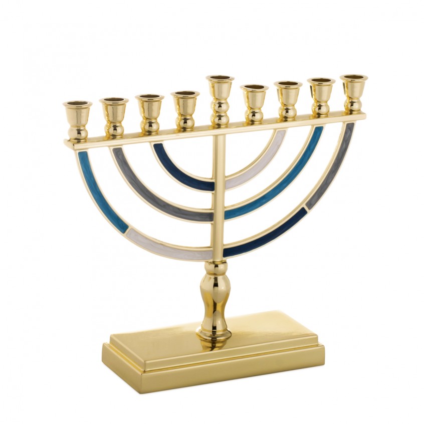 acheter une menorah mini en métal design pour bougies