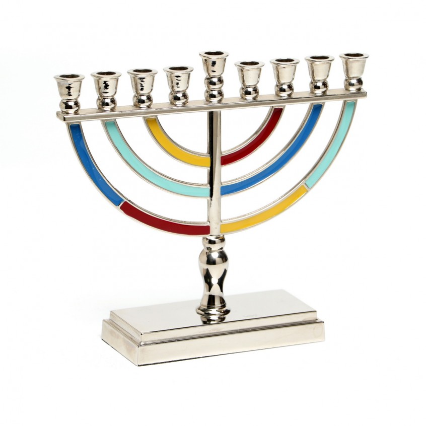 acheter une menorah mini en métal design pour bougies